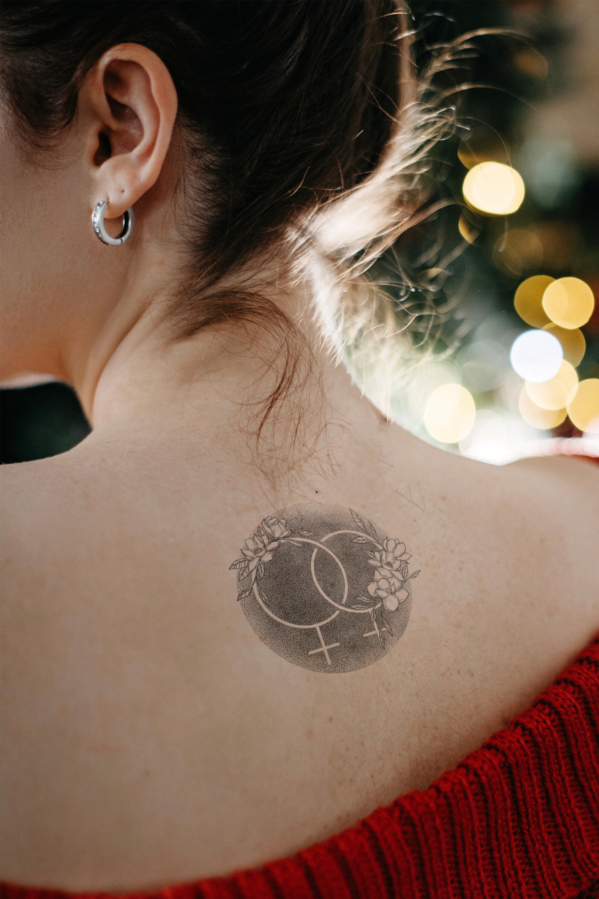 Queer WLW Floral Tattoo Design Instant Download Hand Drawn Tattoo ...