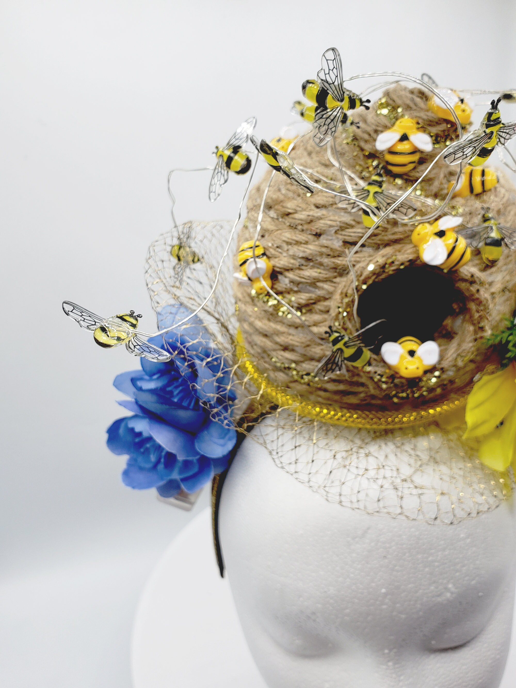 Easter, Spring, Bee Hive Headpiece With Honey Bees That Glow and ...