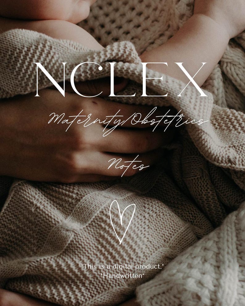 Handwritten Maternity/obstetrics Nursing Notes - Etsy