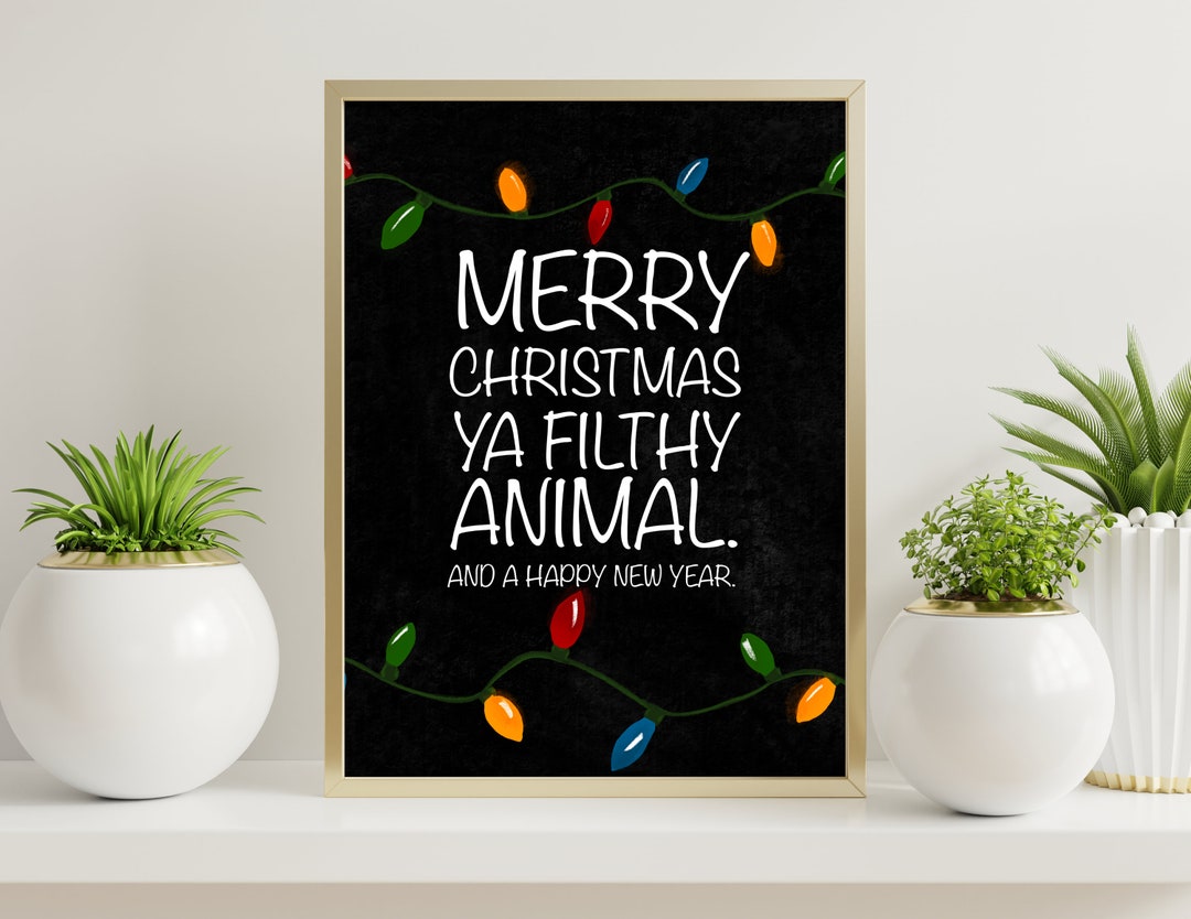 Funny Christmas Sign, Christmas Wall Art Printable, Merry Christmas ...