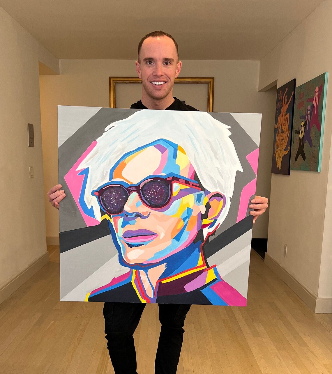 Original Andy Warhol Acrylic Painting on Canvas 30x30inch - Etsy