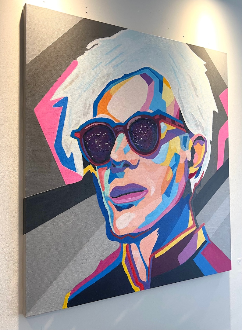 Original Andy Warhol Pintura acrílica sobre lienzo 30x30inch - Etsy México