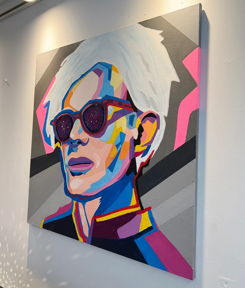 Original Andy Warhol Acrylic Painting on Canvas 30x30inch - Etsy