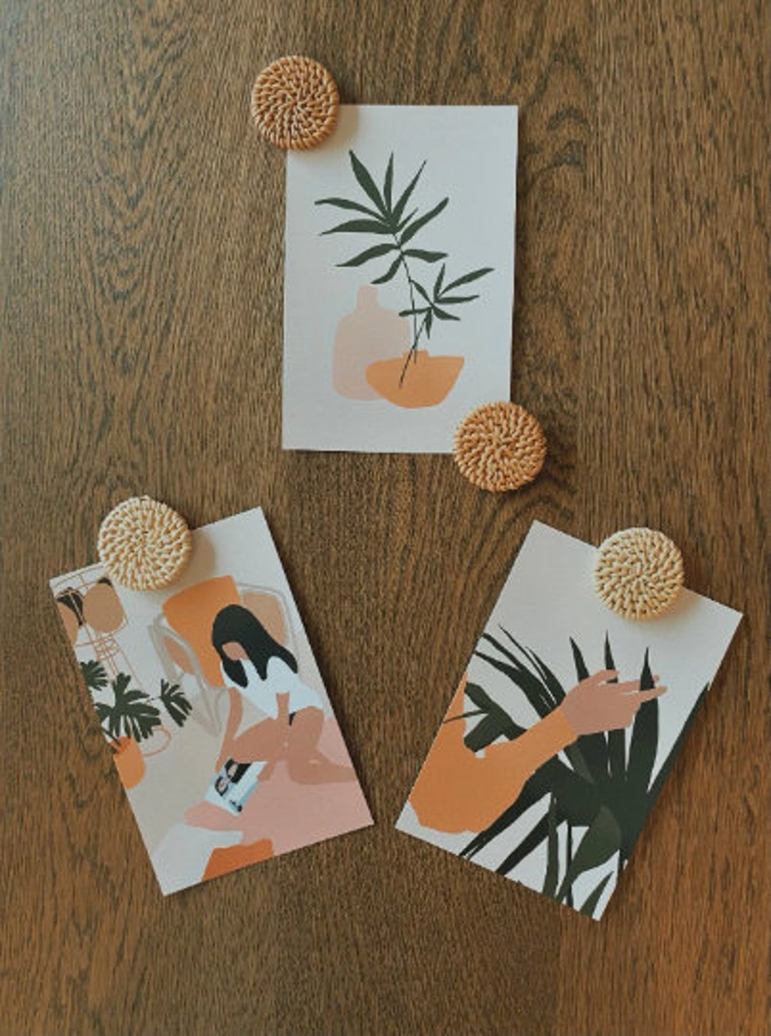 Rattan Magnets Magnets Fridge Magnets Boho Magnets Housewarming Gift ...