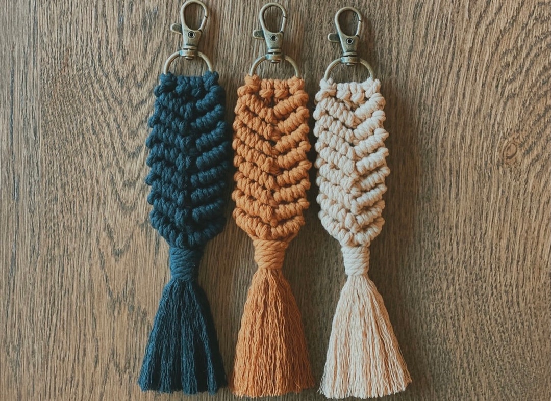 Macrame Keychain | Macrame Key Holder | Macrame | Keychain | Key Holder ...