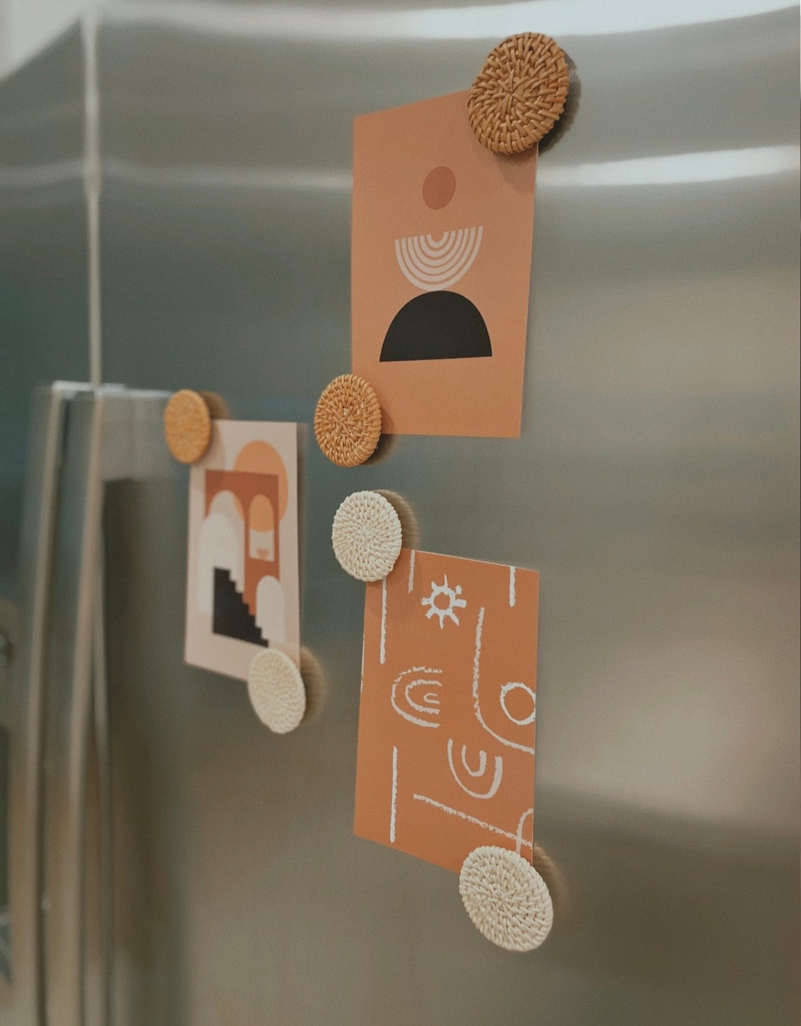 Rattan Magnets Magnets Fridge Magnets Boho Magnets | Etsy