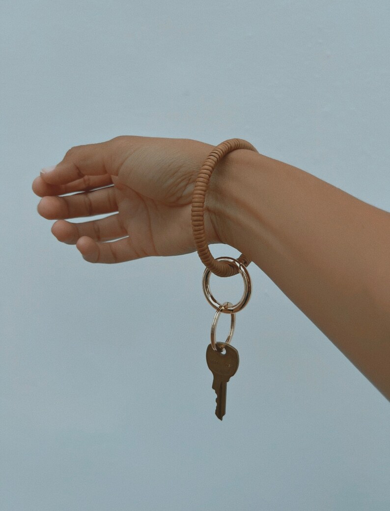 Rattan Bangle | Boho Bracelet | Key Holder | Keychain | Boho ...