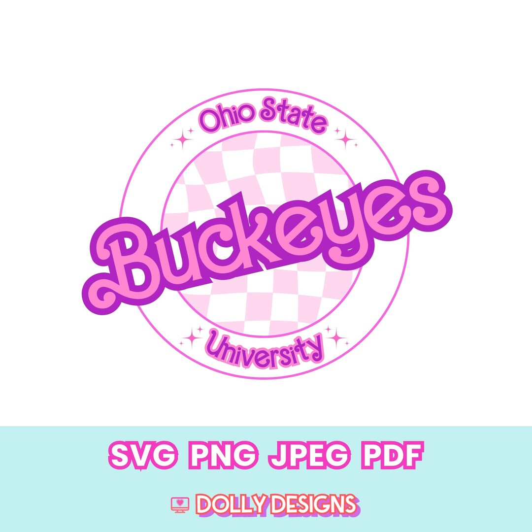 Buckeyes Svg Png Barbi Emblem Design Ohio Pink and Purple - Etsy