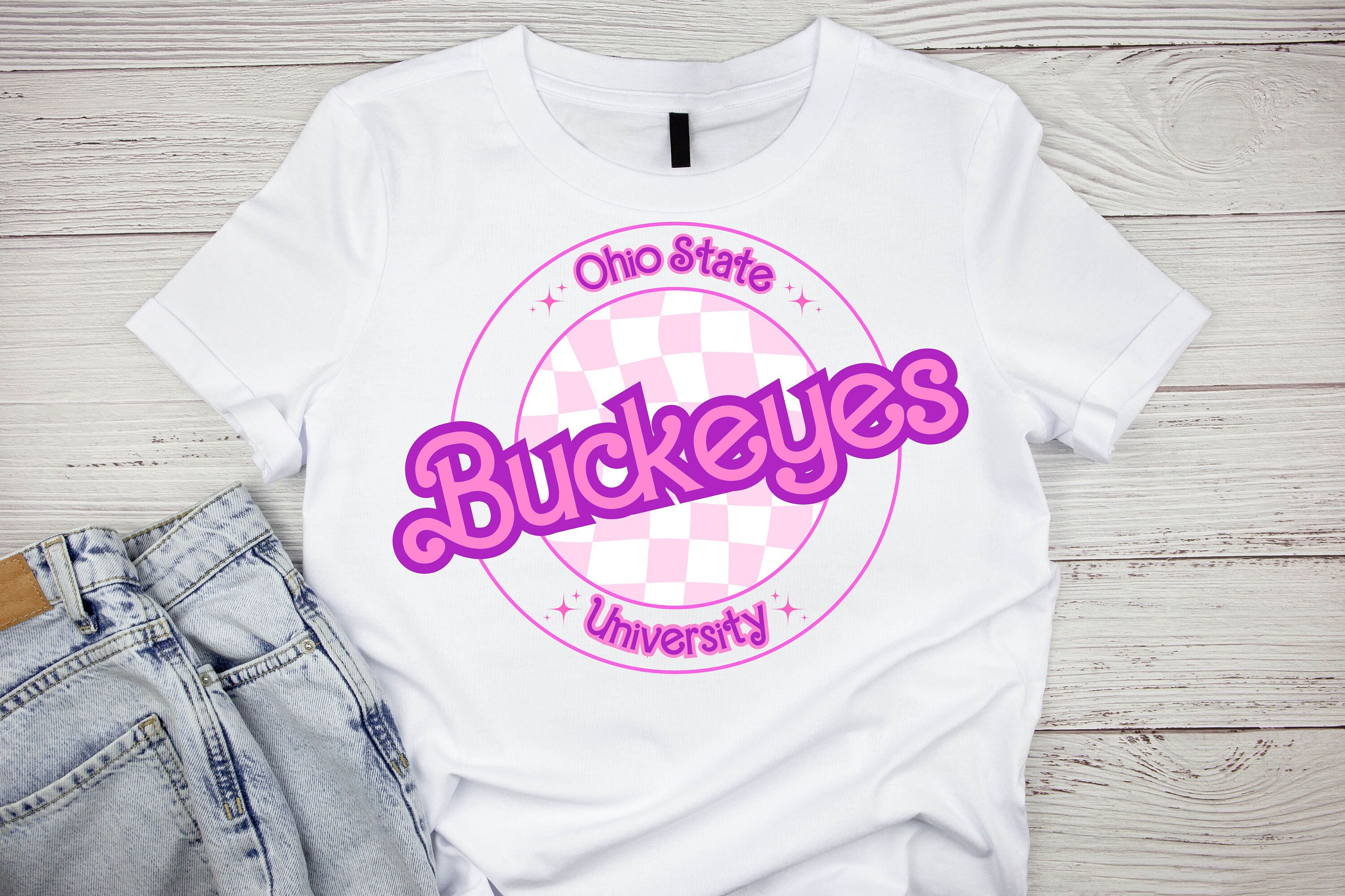 Buckeyes Svg Png Barbi Emblem Design Ohio Pink and Purple - Etsy