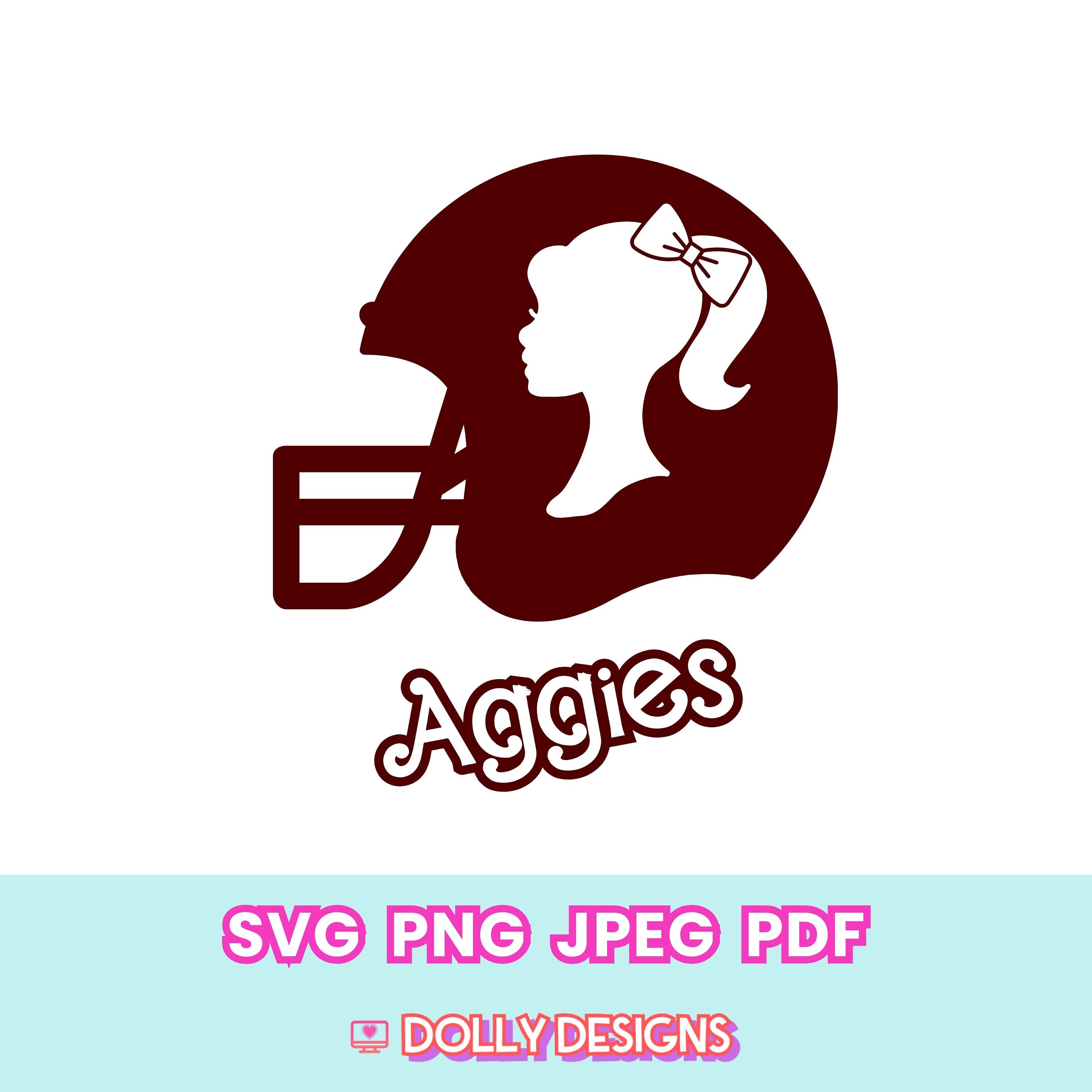 A&M Aggies Svg Png Barbi Football Helmet Design College Game - Etsy