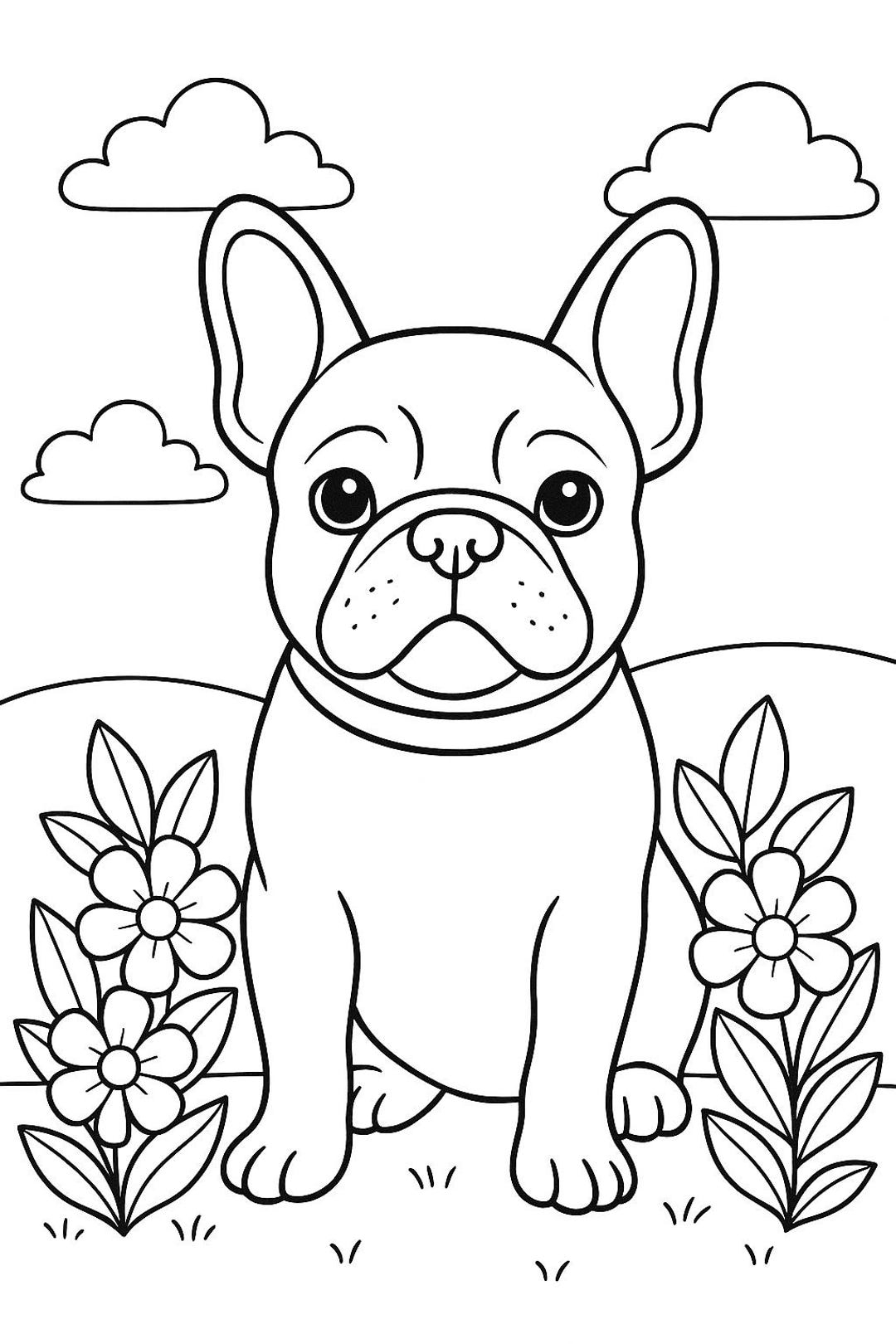 Printable Frenchie Coloring Page - Etsy