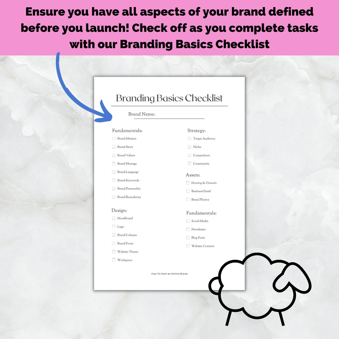 Business Branding Checklist, Printable Workbook for Brand Identity ...