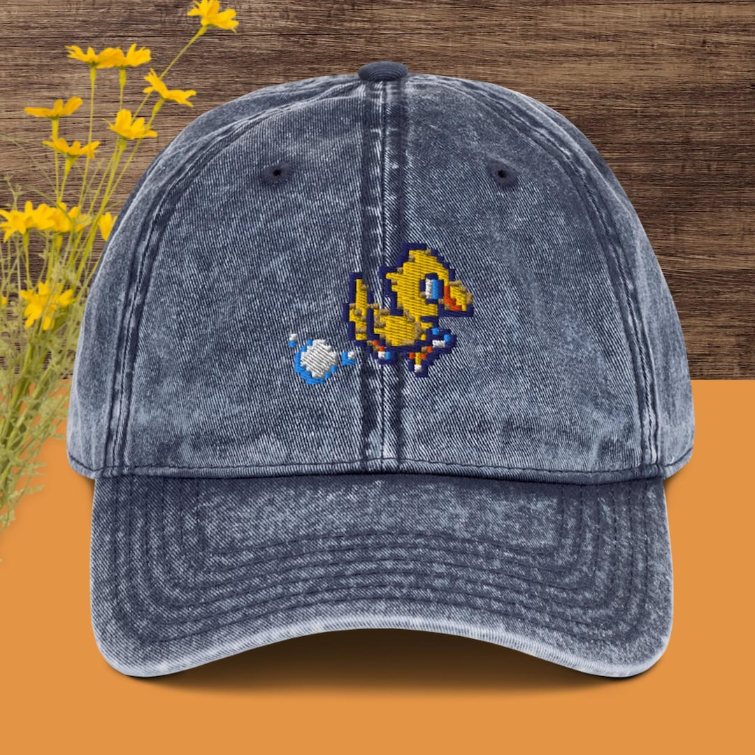 Chocobo Embroidered Distressed Dad Hat, Final Fantasy Dad Hat, Gaming ...