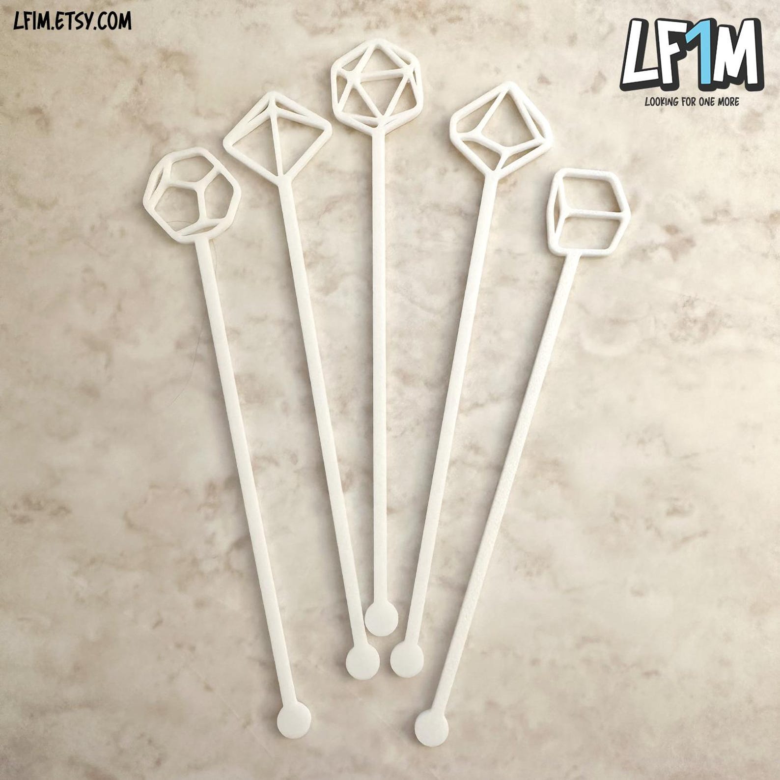 Dice Stir Sticks | Dungeons and Dragons Swizzle Sticks | Dnd Dungeon ...