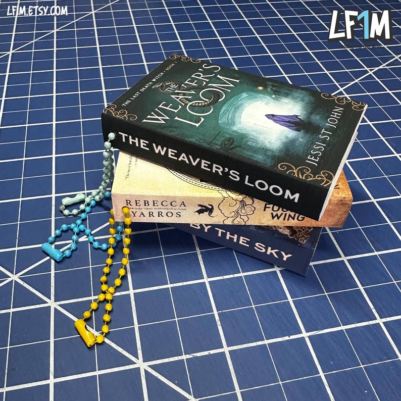 Custom Mini Book Charm | Personalized Book Lover Keychain | Tiny Reader ...