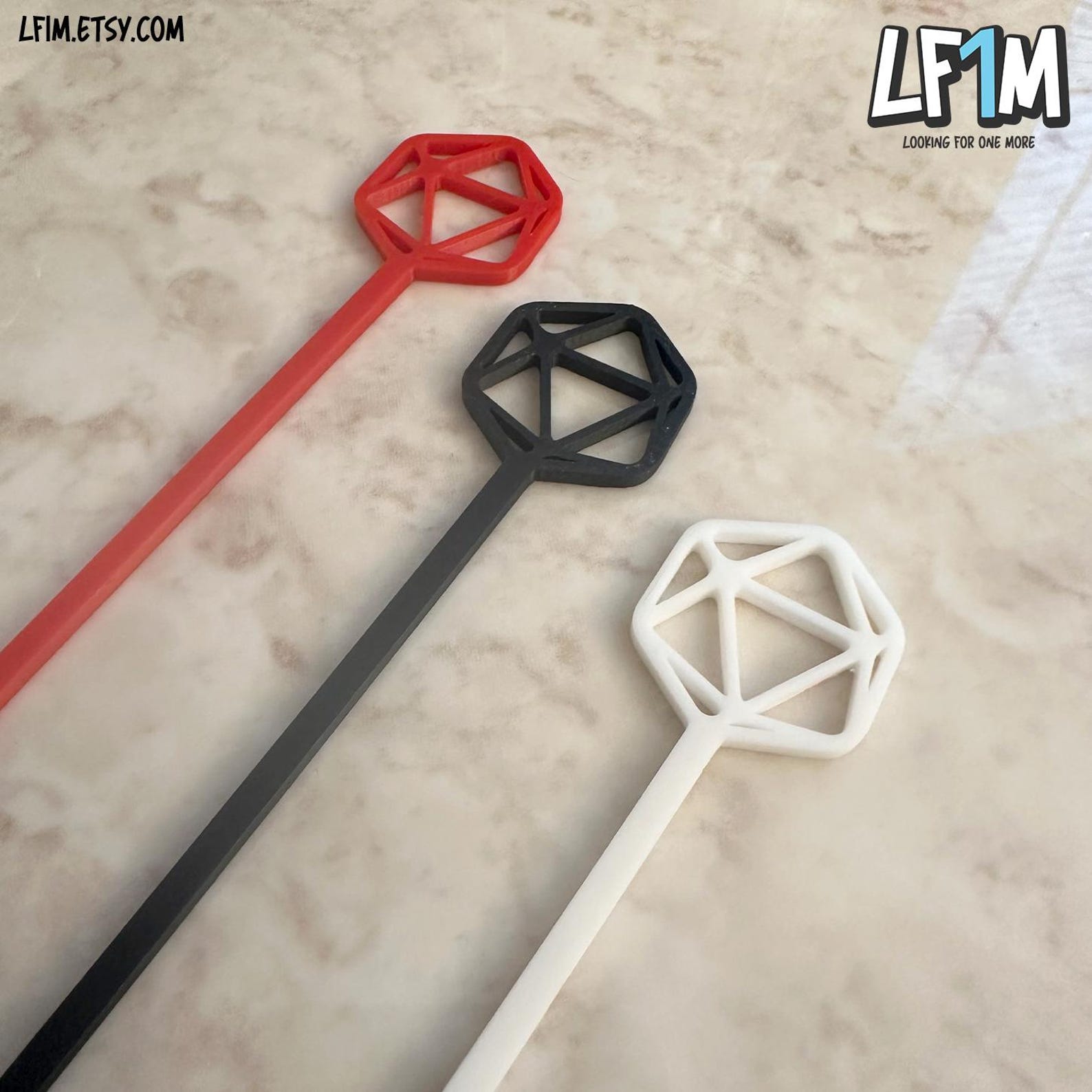 Dice Stir Sticks | Dungeons and Dragons Swizzle Sticks | Dnd Dungeon ...