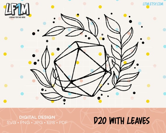 D20 With Leaves Cut File Instant Download Dnd SVG Design - Etsy Canada