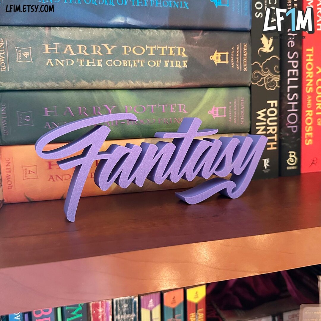 Book Genre Bookshelf Sign | 3D Printed Custom Shelf Decor | Library ...