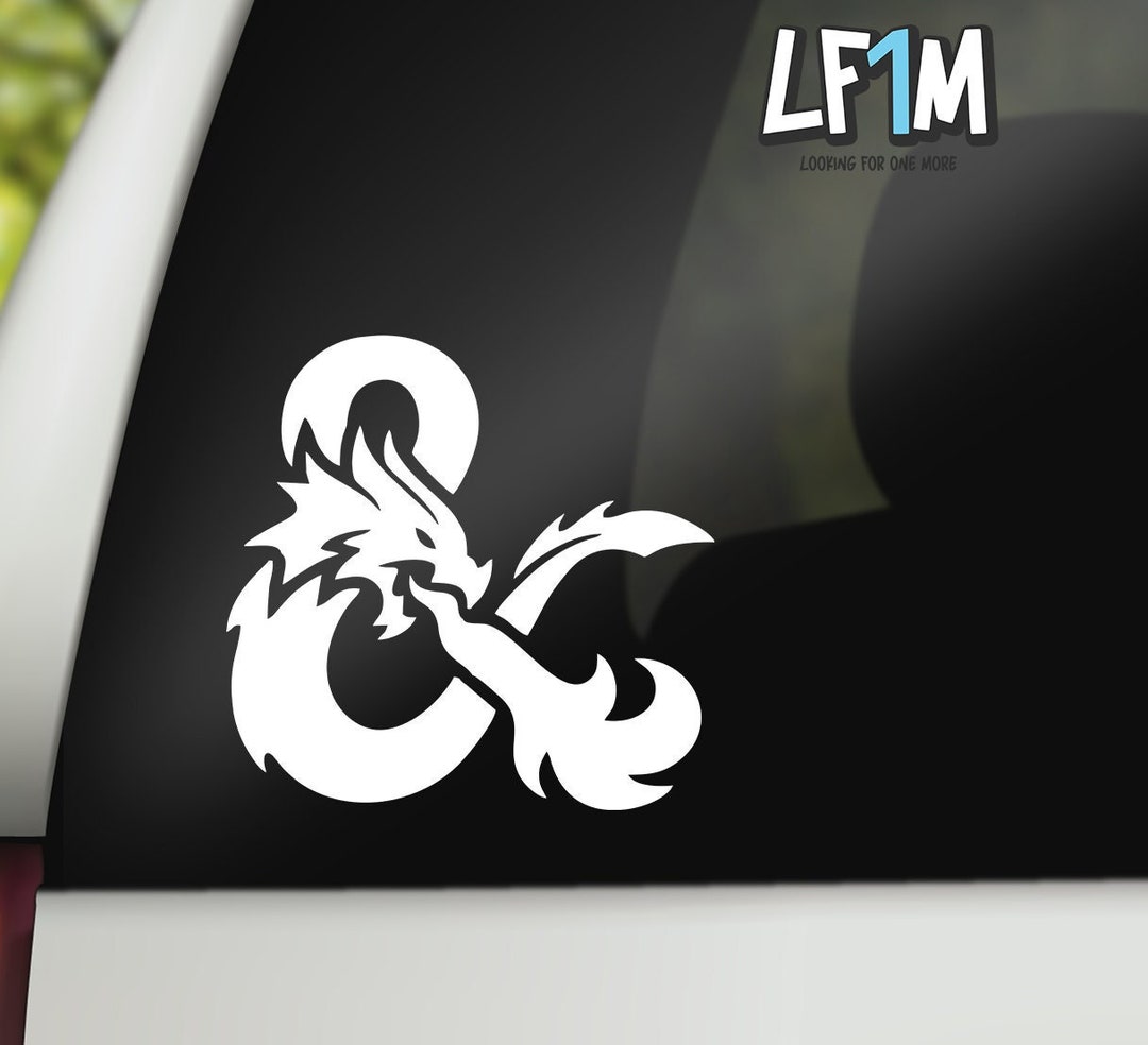 Dnd Ampersand Window Decal, Dungeons and Dragons Ampersand Car Decal ...