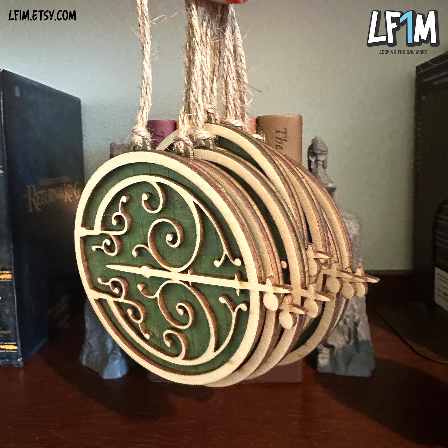 Wood Hobbit Door Ornament – Laser Cut Round Door – Shire Inspired ...