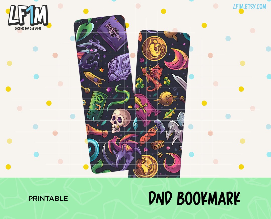 PRINTABLE Dungeons and Dragons Elements Book Marker - Dnd Themed ...