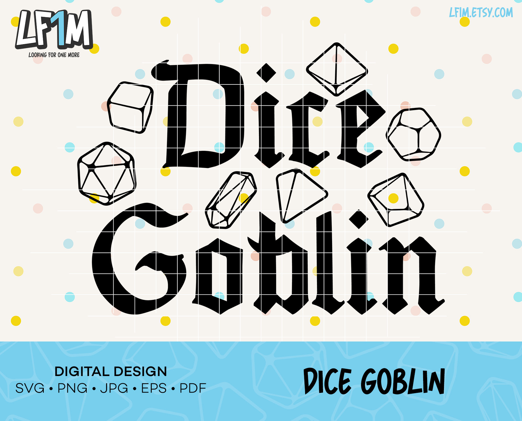Dice Goblin Cut File Instant Download Dnd SVG Design Rpg - Etsy