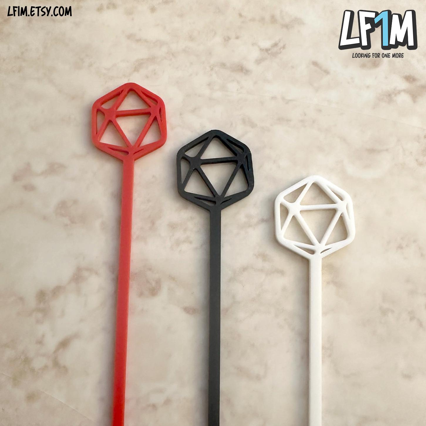 Dice Stir Sticks | Dungeons and Dragons Swizzle Sticks | Dnd Dungeon ...