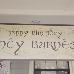 Hobbit Party Banner - Bilbo Gaggins Happy Birthday Banner - Movie ...