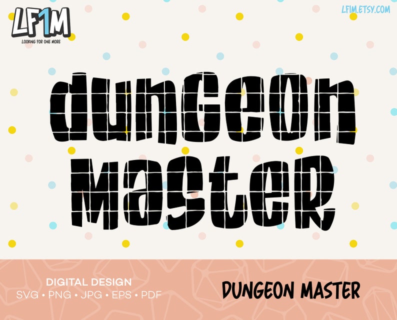 Dungeon Master Cut File - Instant Download - Dnd SVG Design - RPG Cut ...