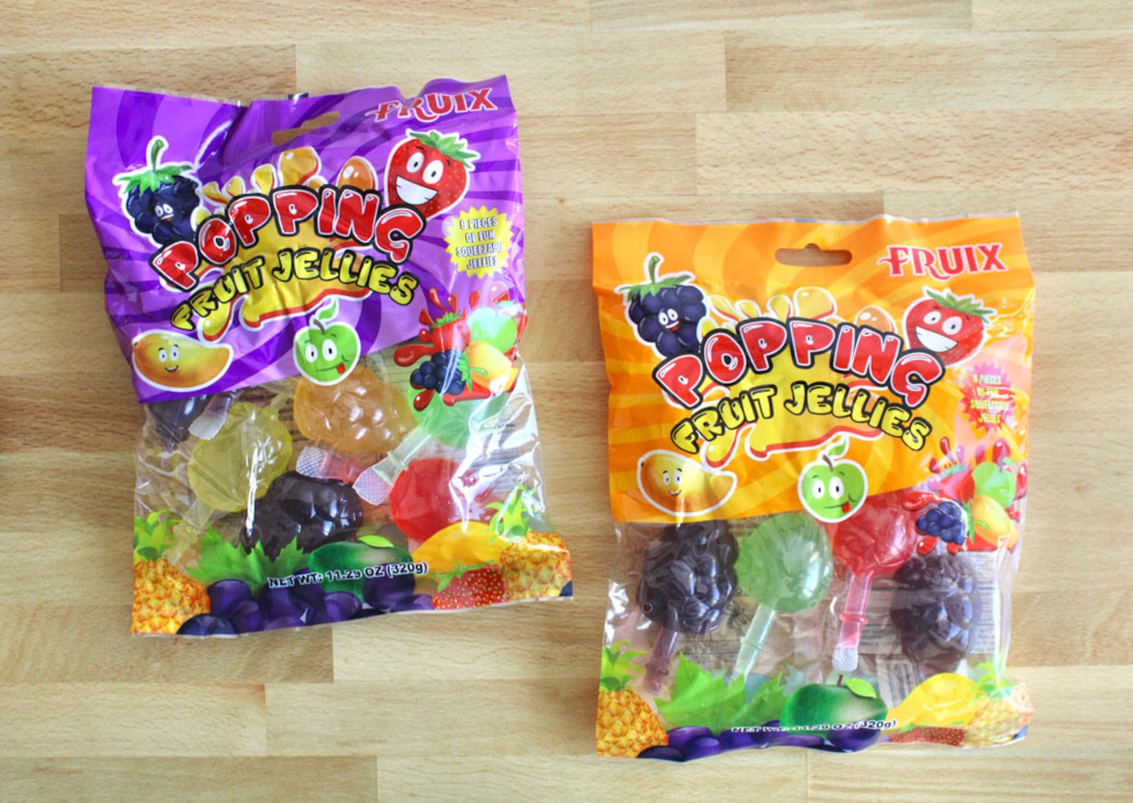 Fruix Popping Fruit Jellies Bag - 2 Pack - Tik Tok Trending Fruit ...