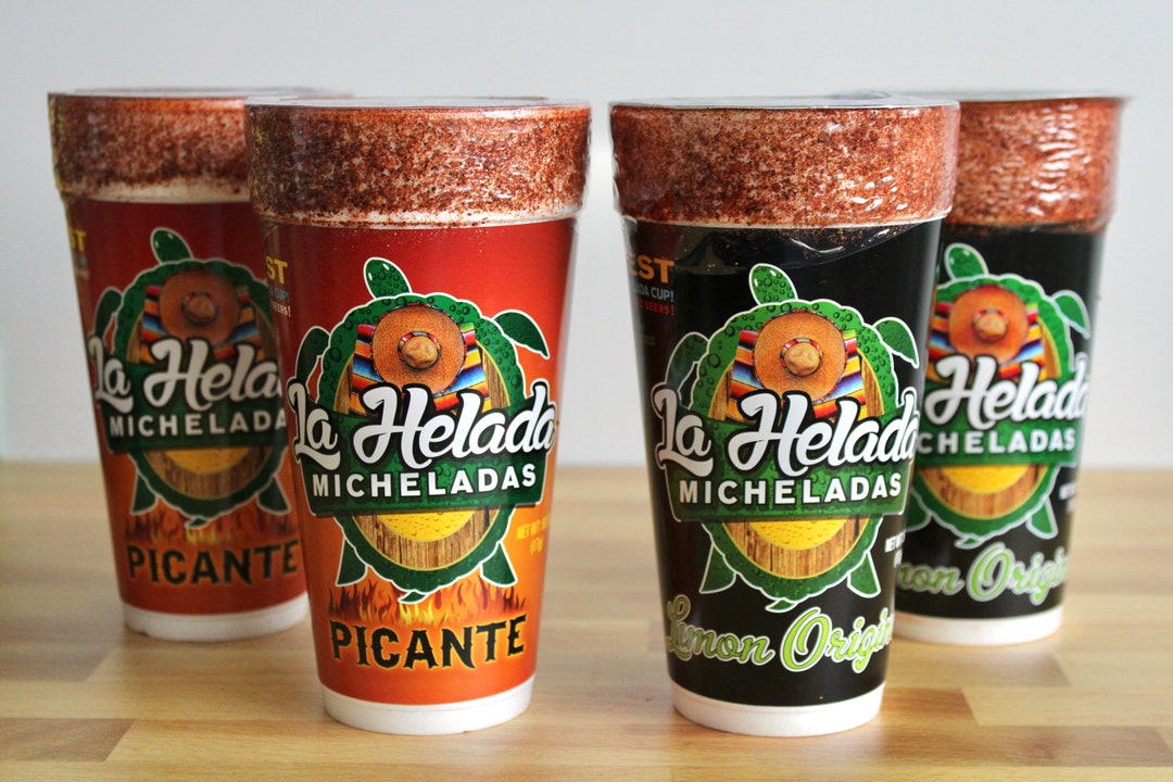 La Helada Michelada Beer Cups 12 Pack 24 Oz Cups - Spicy Beer Cups ...