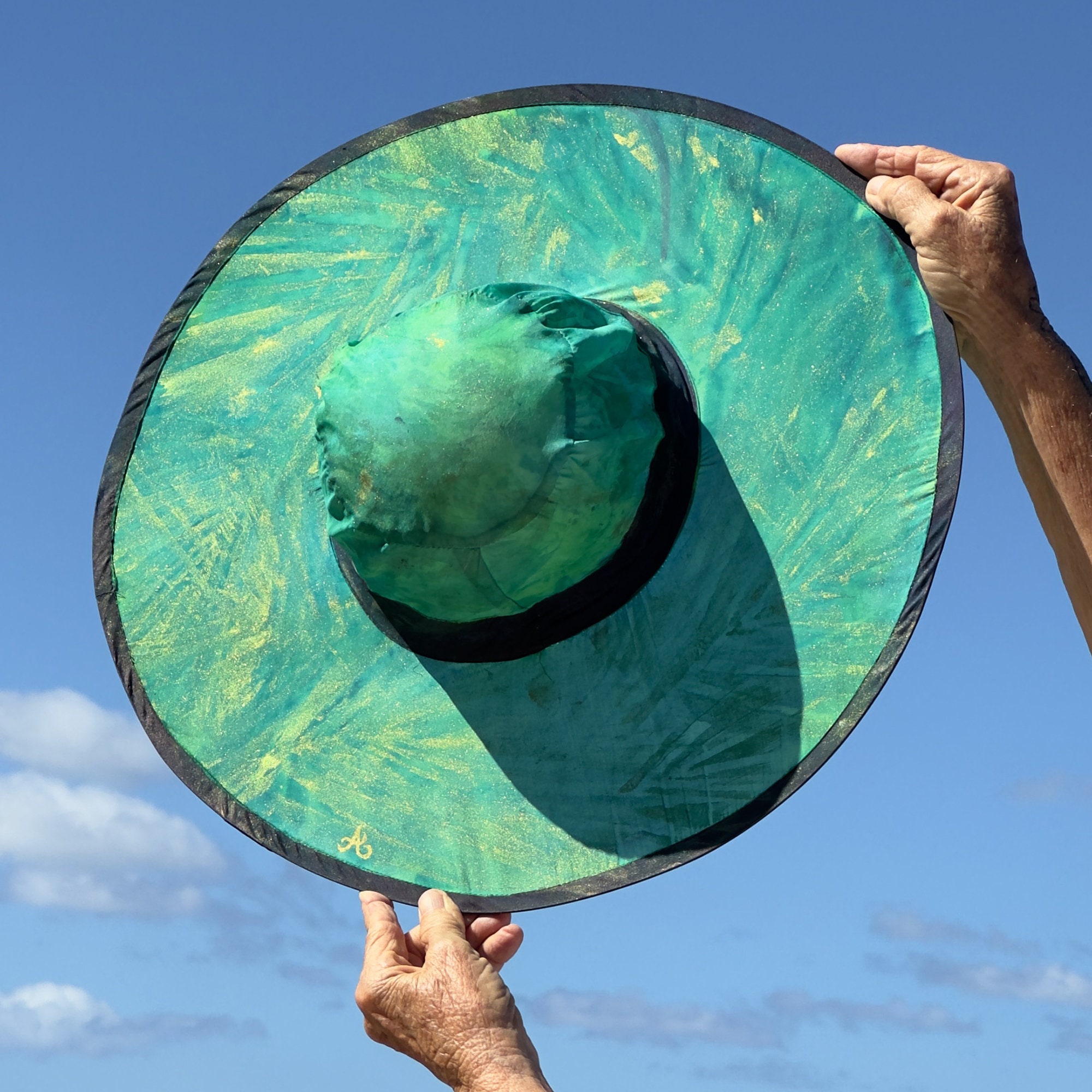Folding Silk Sun Hat Golden Palms - Etsy