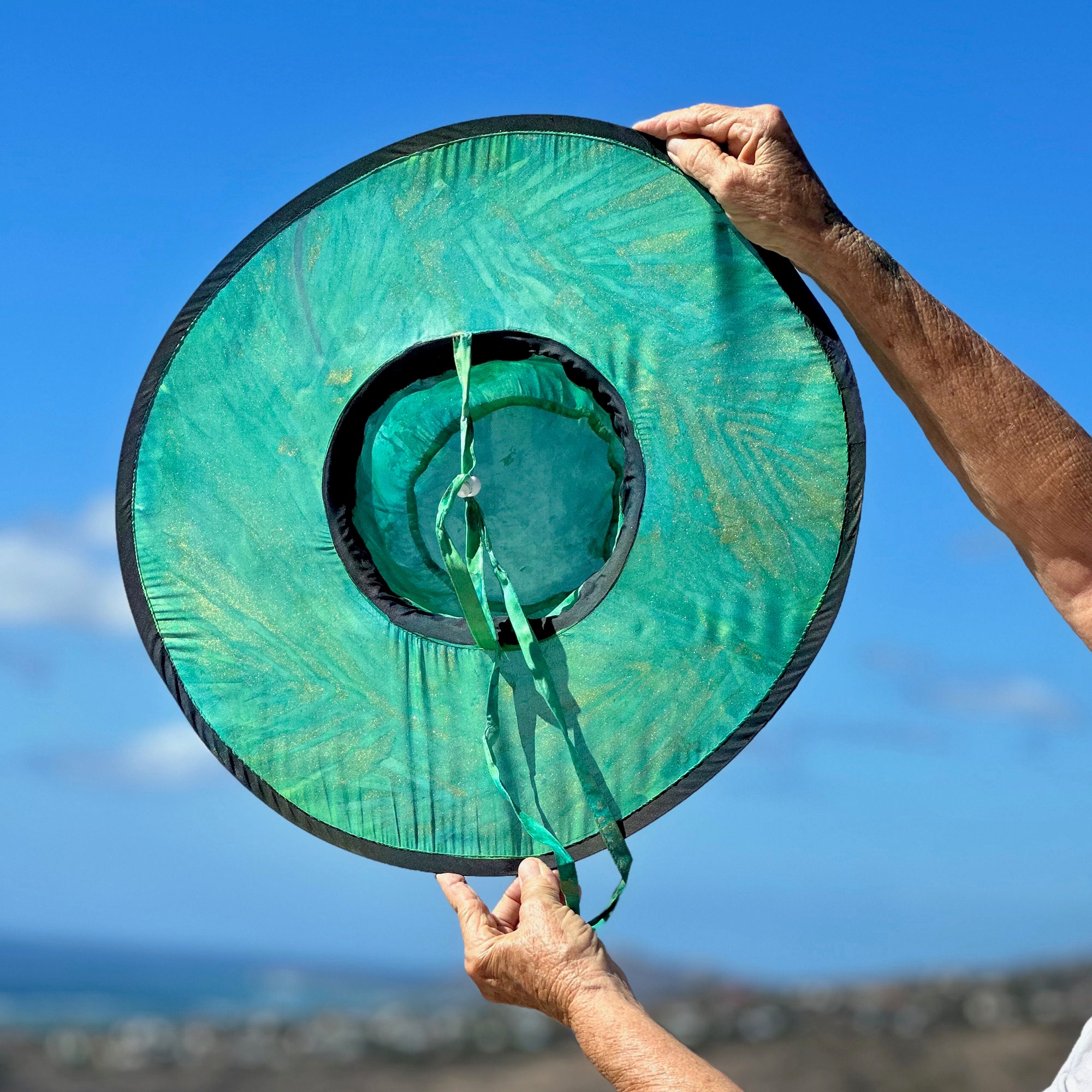 Folding Silk Sun Hat Golden Palms - Etsy
