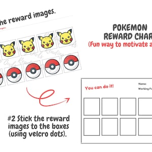 Pokemon Reward Chart, Token Board, Potty Training, Chore Chart for Kids ...