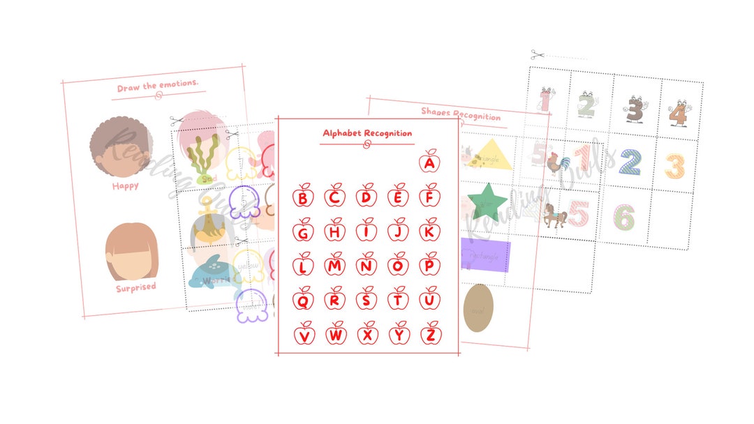 Toddler Alphabet Number Color Animals Sorting Book - Etsy