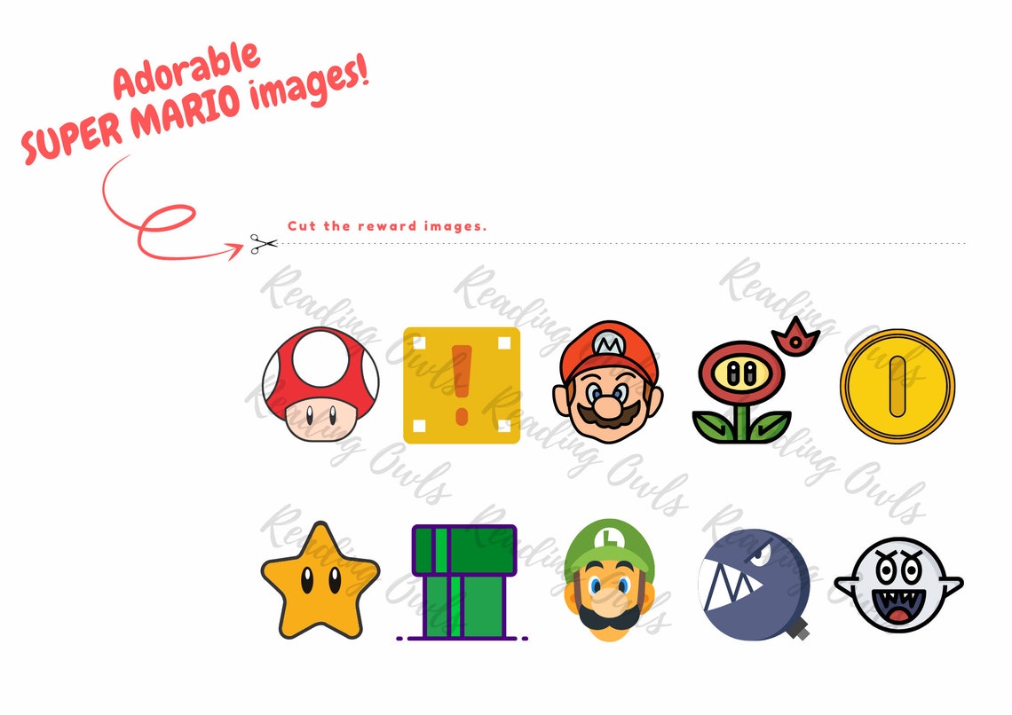 Super Mario Reward Chart, Token Board, Potty Training, Chore Chart for ...