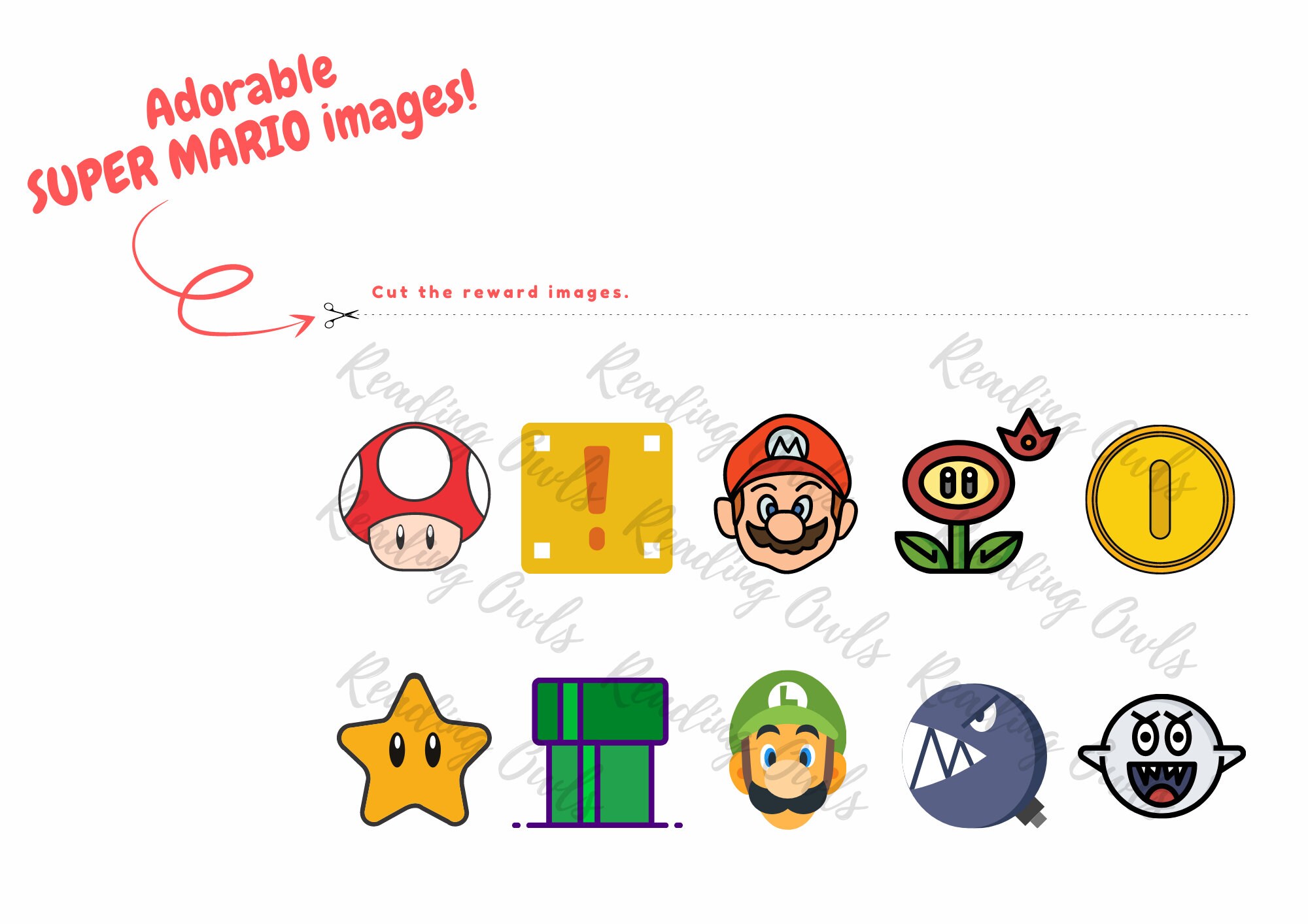 Super Mario Reward Chart, Token Board, Potty Training, Chore Chart for ...