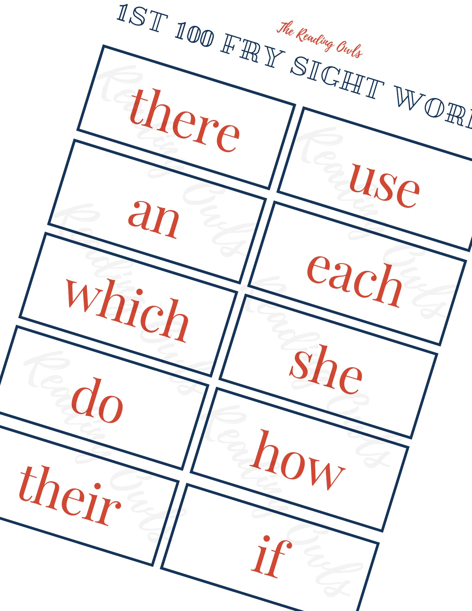 1st 100 Fry Sight Words (kindergarten) Printable Flashcards - Etsy