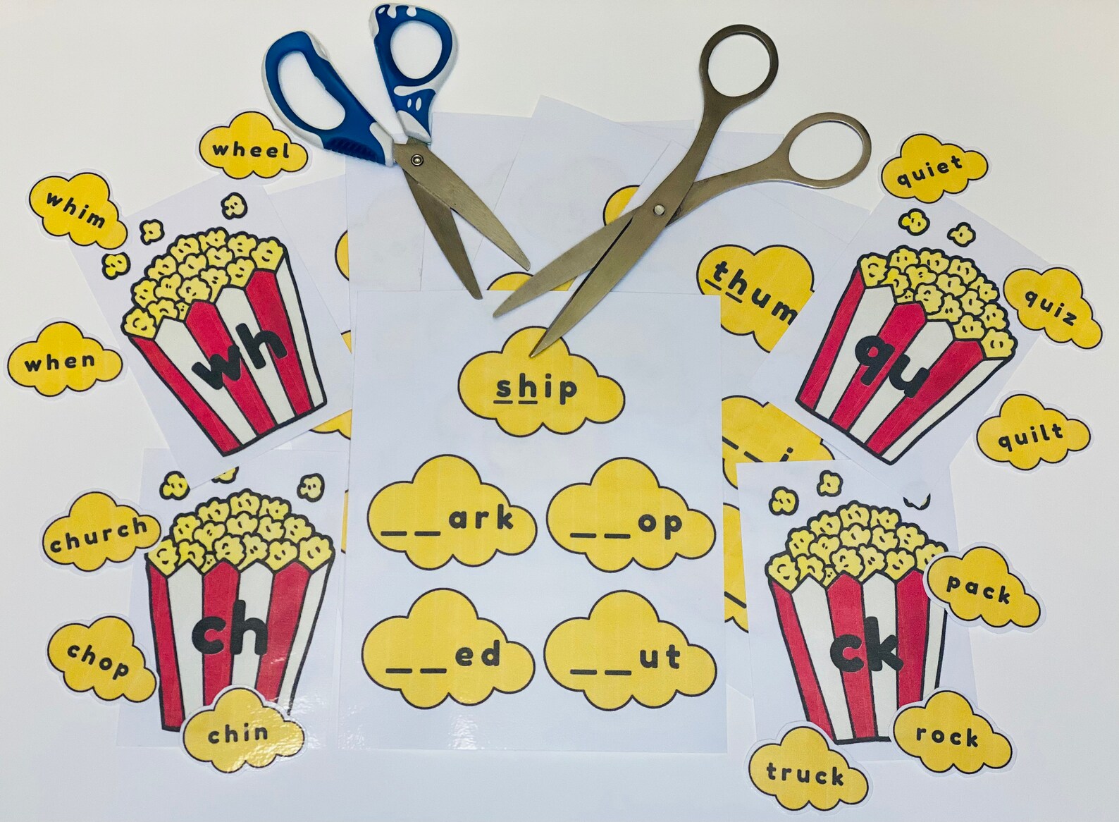 Phonics Kindergarten/ First Grade Diagraphs - Sh, Th, Ch, Wh, Qu Ck - Etsy