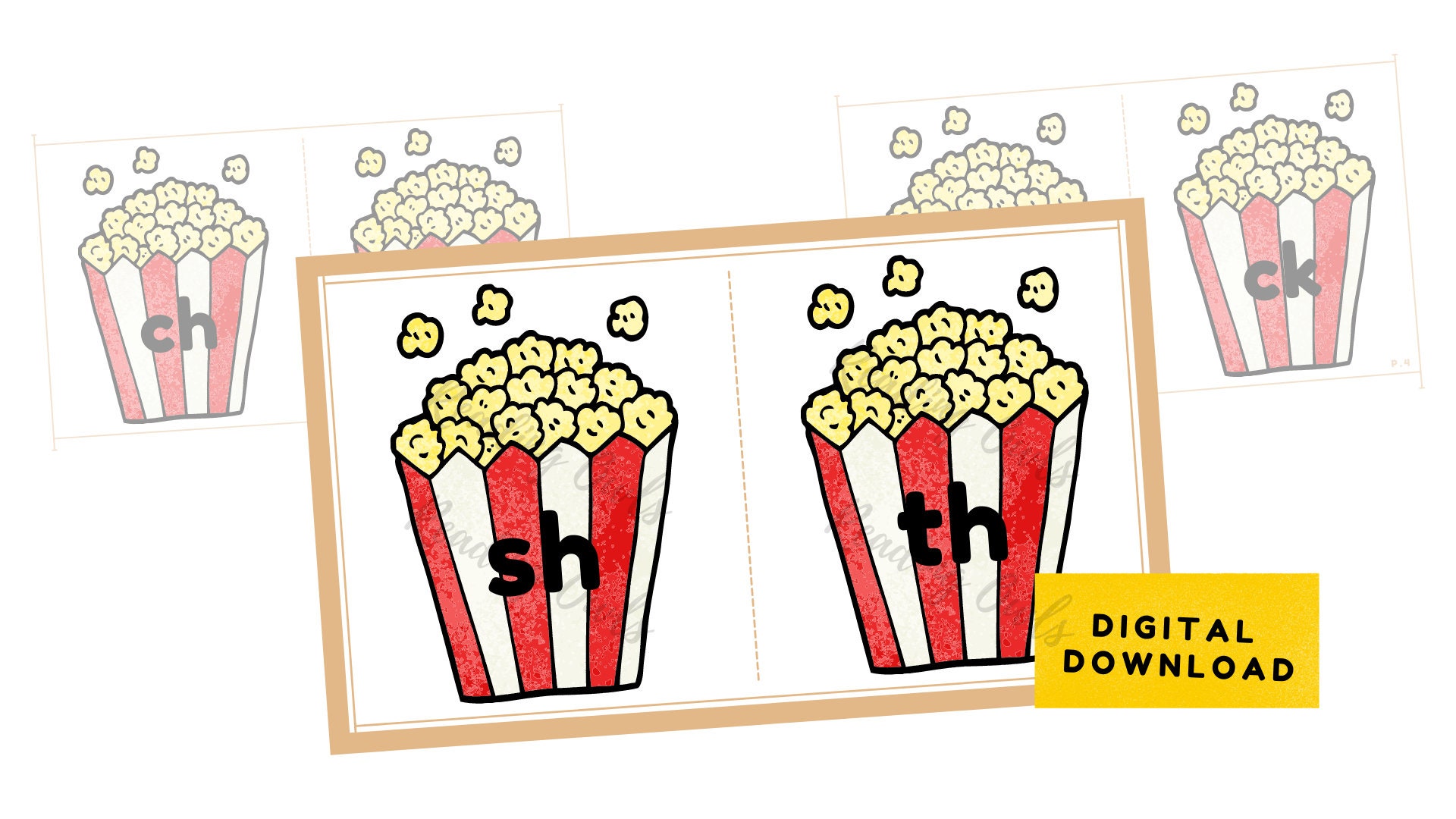 Phonics Kindergarten/ First Grade Diagraphs - Sh, Th, Ch, Wh, Qu Ck - Etsy