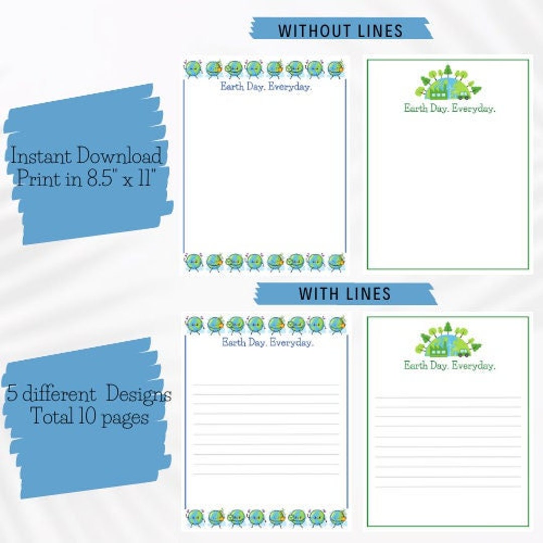 Earth Day Kids' Notepad - 5 Different Designs - Etsy