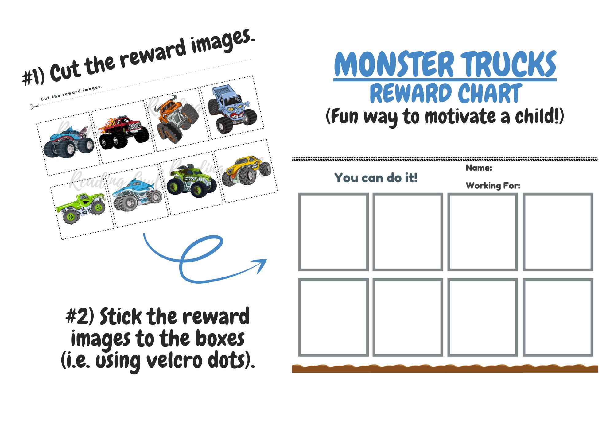 Rewards Chart Bundle Super Mario, Pokemon, Minecraft, Monster Truck ...