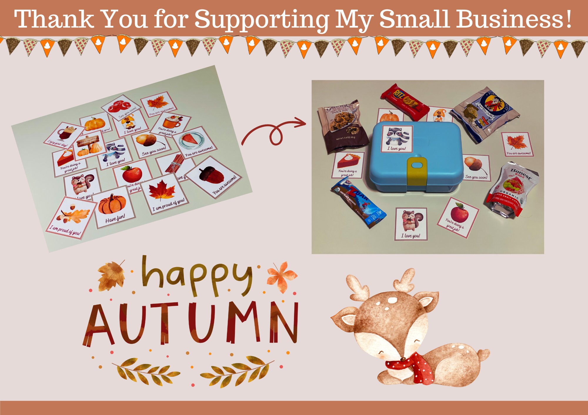 Printable School Lunch Box Notes for Kids - Kindergarten Digital ...