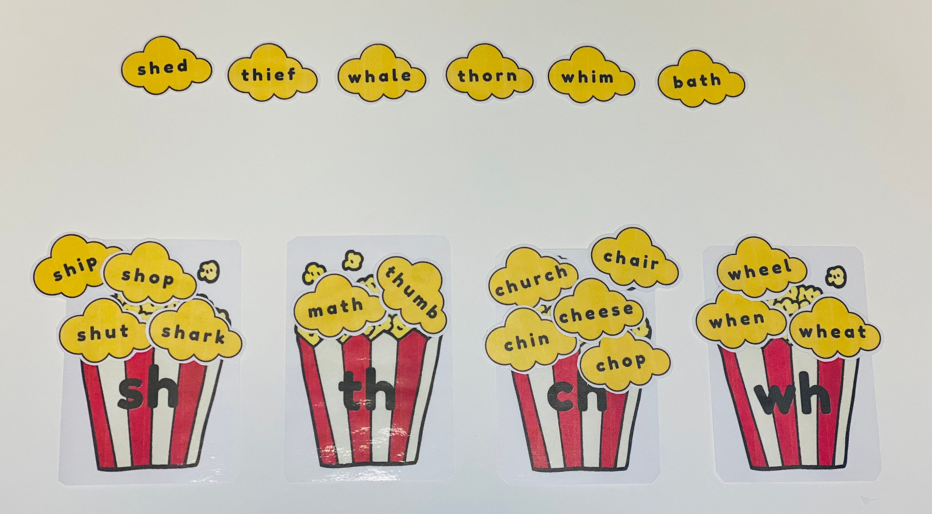 Phonics Kindergarten/ First Grade Diagraphs - Sh, Th, Ch, Wh, Qu Ck - Etsy