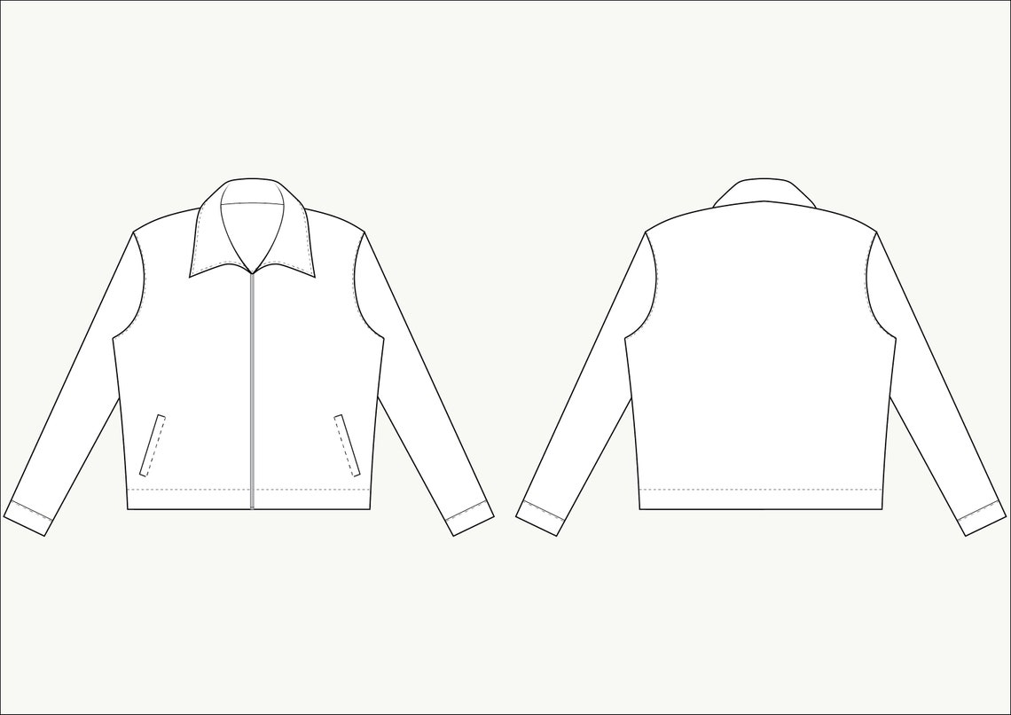 Streetwear Clothing Work Jacket Mechanic Jacket Vector Mockup Adobe ...