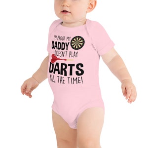 Dart Baby Bodysuit | Dart Daddy, Dad Plays Darts One Piece, Dartboard ...