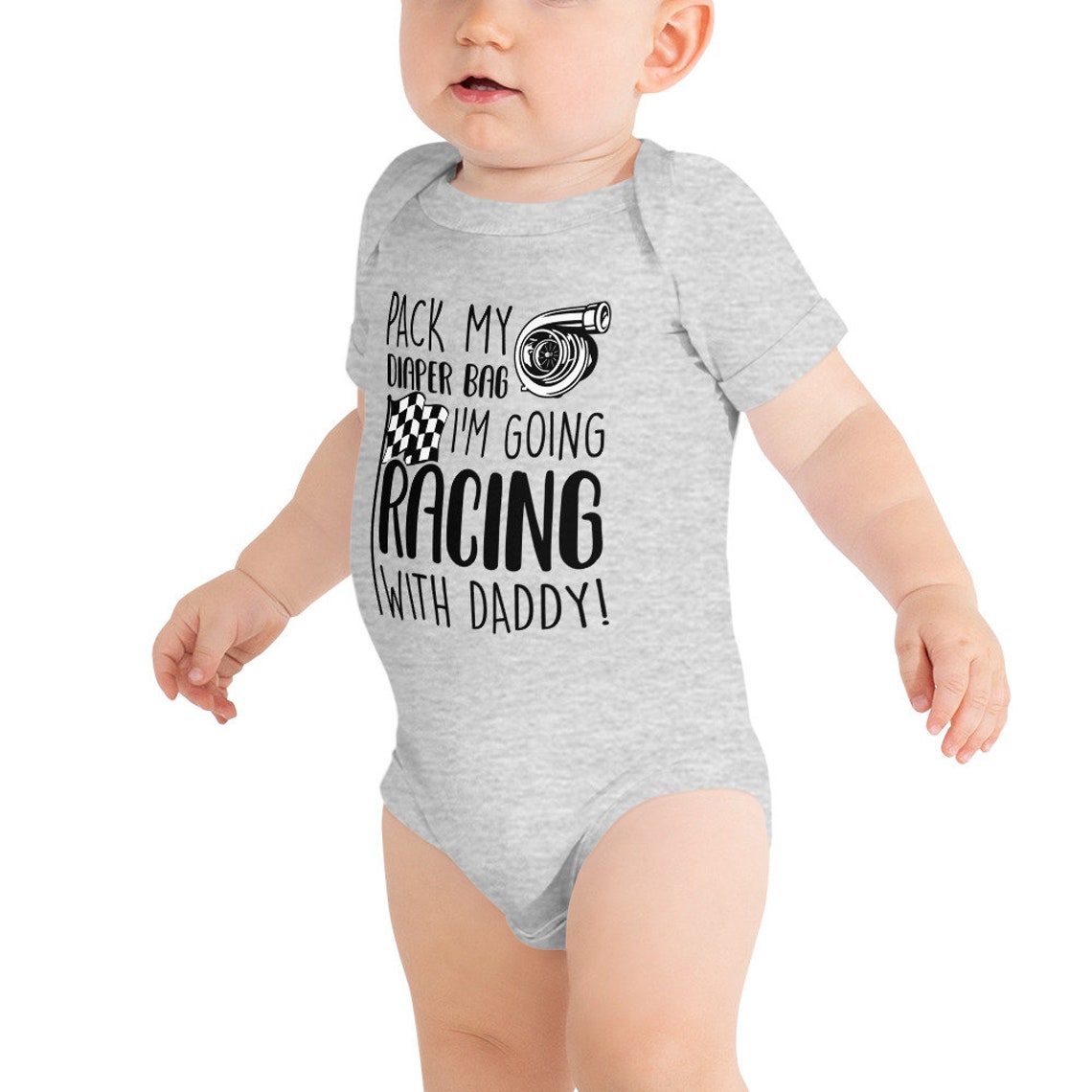 Racing Daddy Baby Bodysuit Pack My Diaper Bag Im Going - Etsy