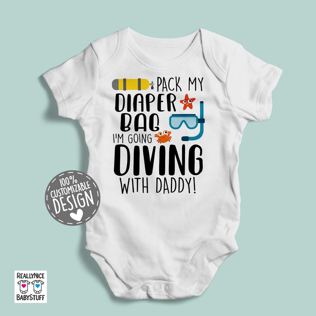 Scuba Baby Bodysuit | Diving With Daddy Gift - Etsy