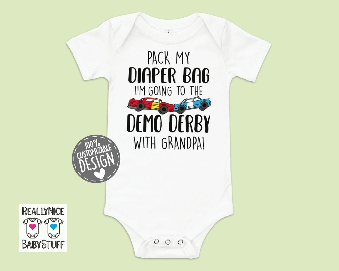 Demo Derby Baby Bodysuit Pack My Diaper Bag Demolition Derby With ...