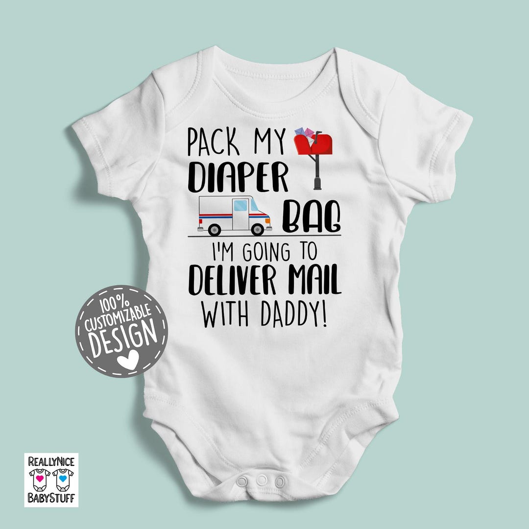 Mailman Baby Bodysuit | Deliver Mail With Daddy - Etsy